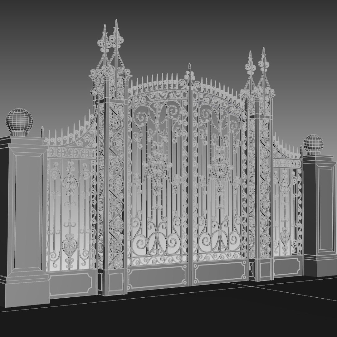 Classic Gate Elegant 3d Model