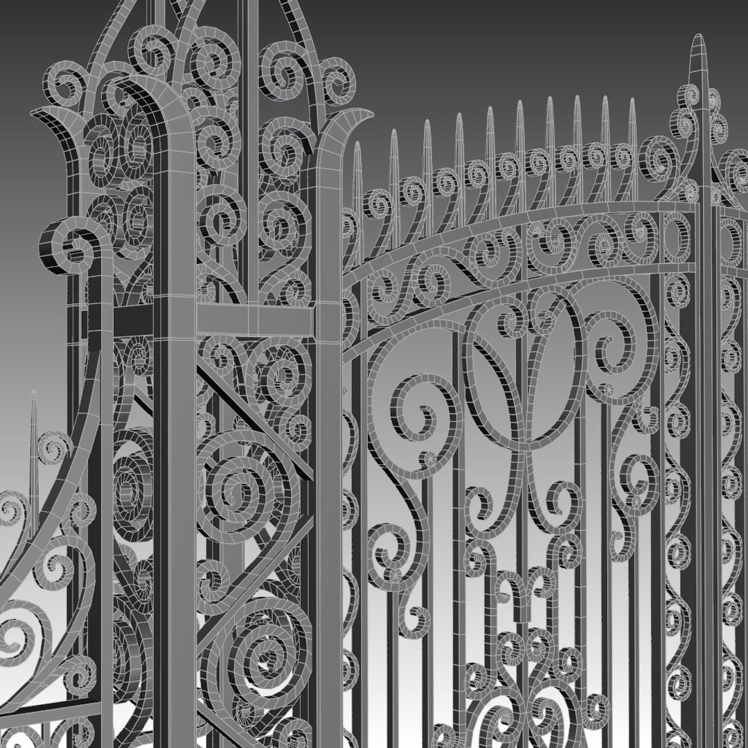 Classic Gate Elegant 3d Model