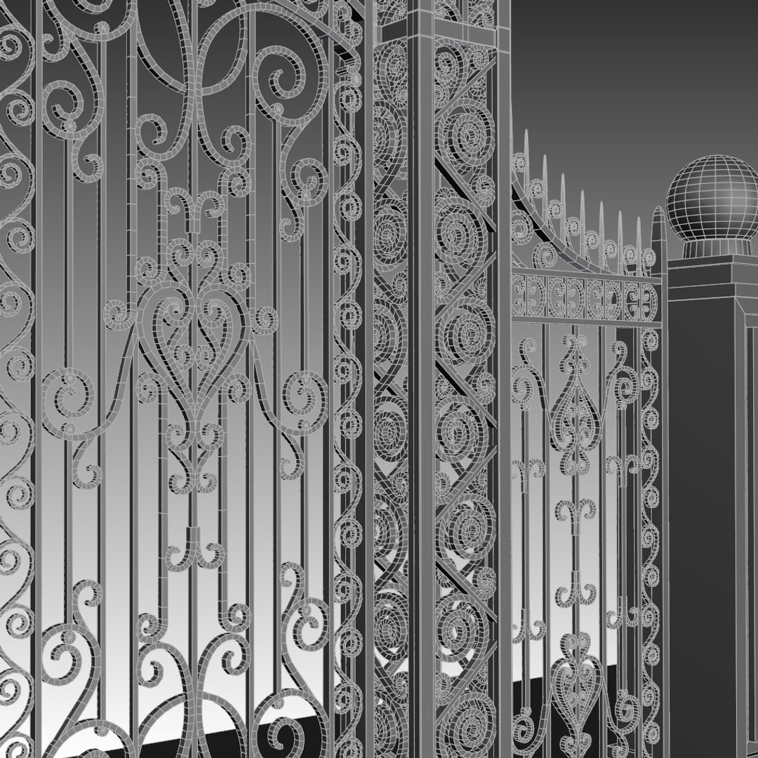 Classic Gate Elegant 3d Model