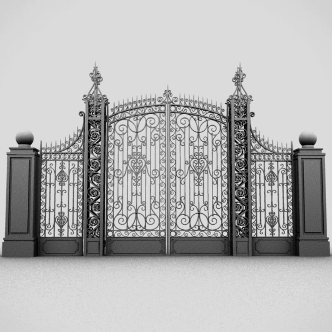 Classic Gate Elegant 3d Model