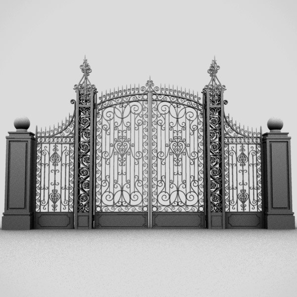 classic gate elegant 3d model