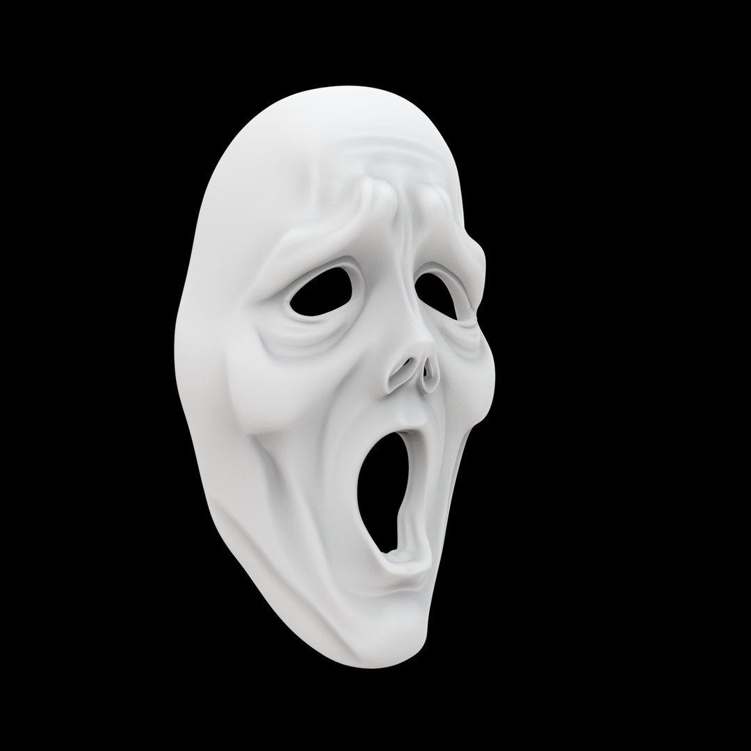Fearful Scream Mask 3D Print Model Expression Of Terror 3D - TurboSquid ...