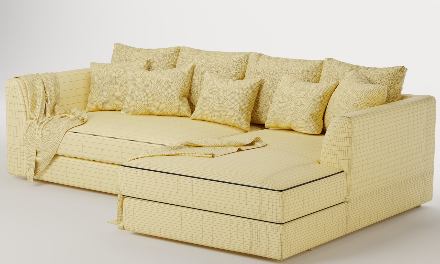 Hadleigh L Shaped Small Corner Chaise Sofa 3D Model - TurboSquid 2182471