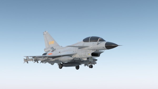 3D Chengdu J10 S Tandem Seated Exterior Only Armed - TurboSquid 1744175