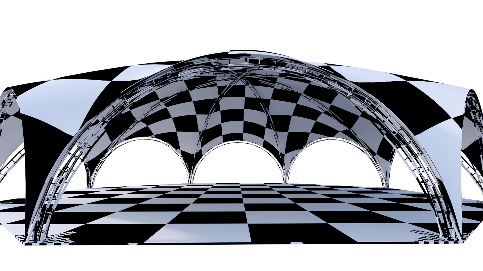 Arch Tent Octagonal 3D - TurboSquid 2122197