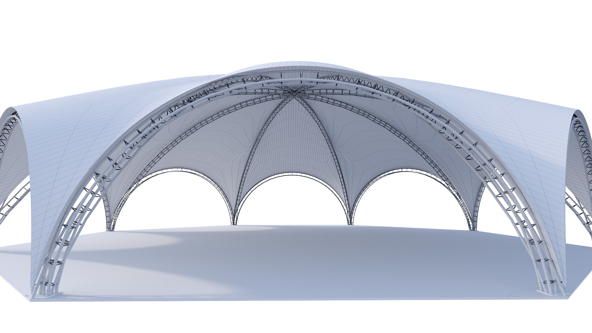 Arch Tent Octagonal 3D - TurboSquid 2122197