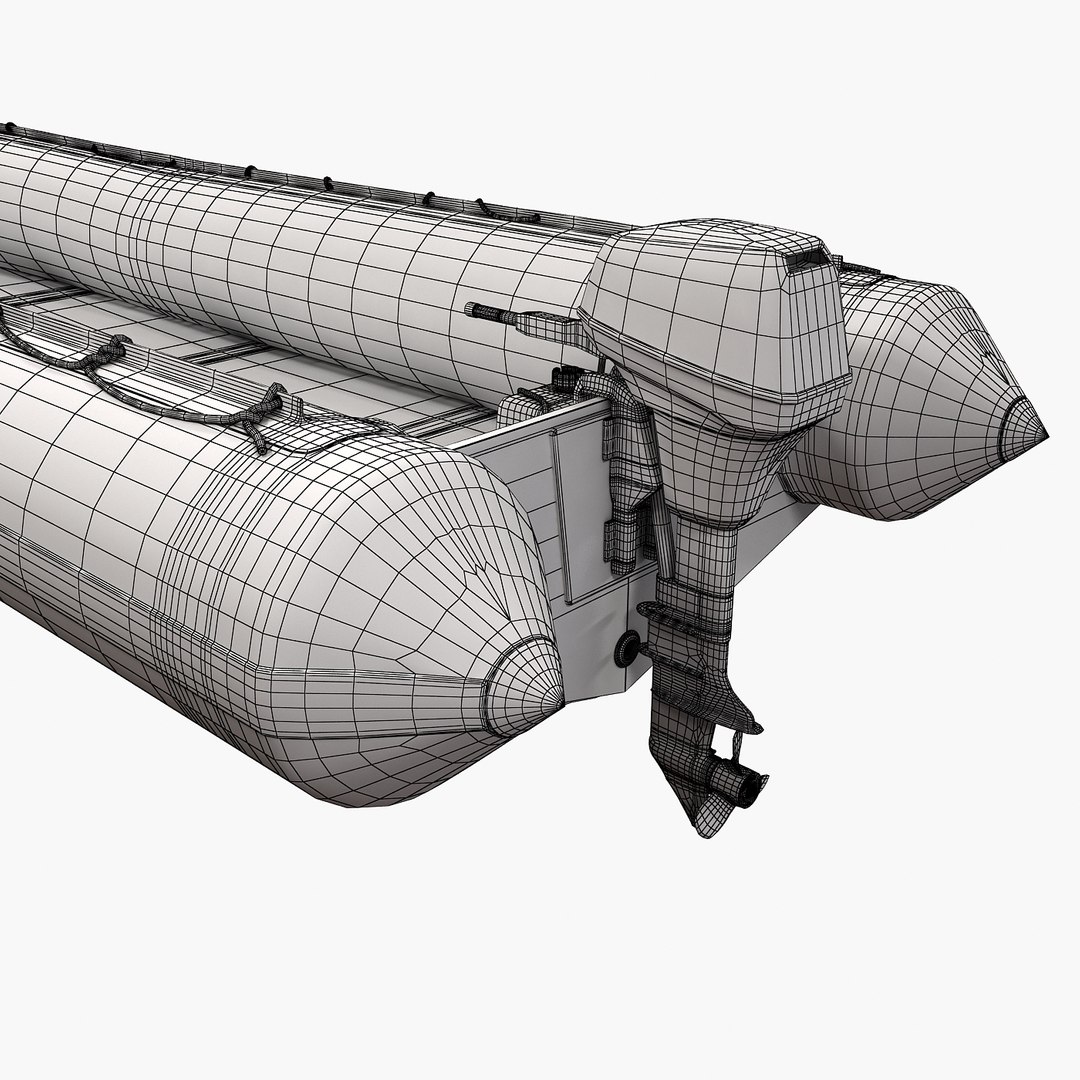 3d Rigid Hull Inflatable Boat Model