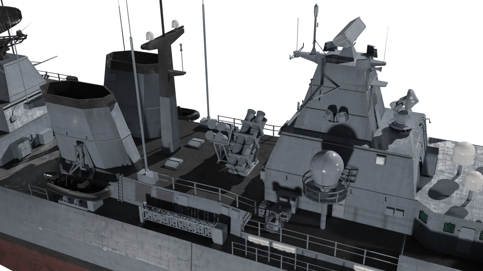 3D F123 Brandenburg Class Frigate Game Ready - TurboSquid 2293425