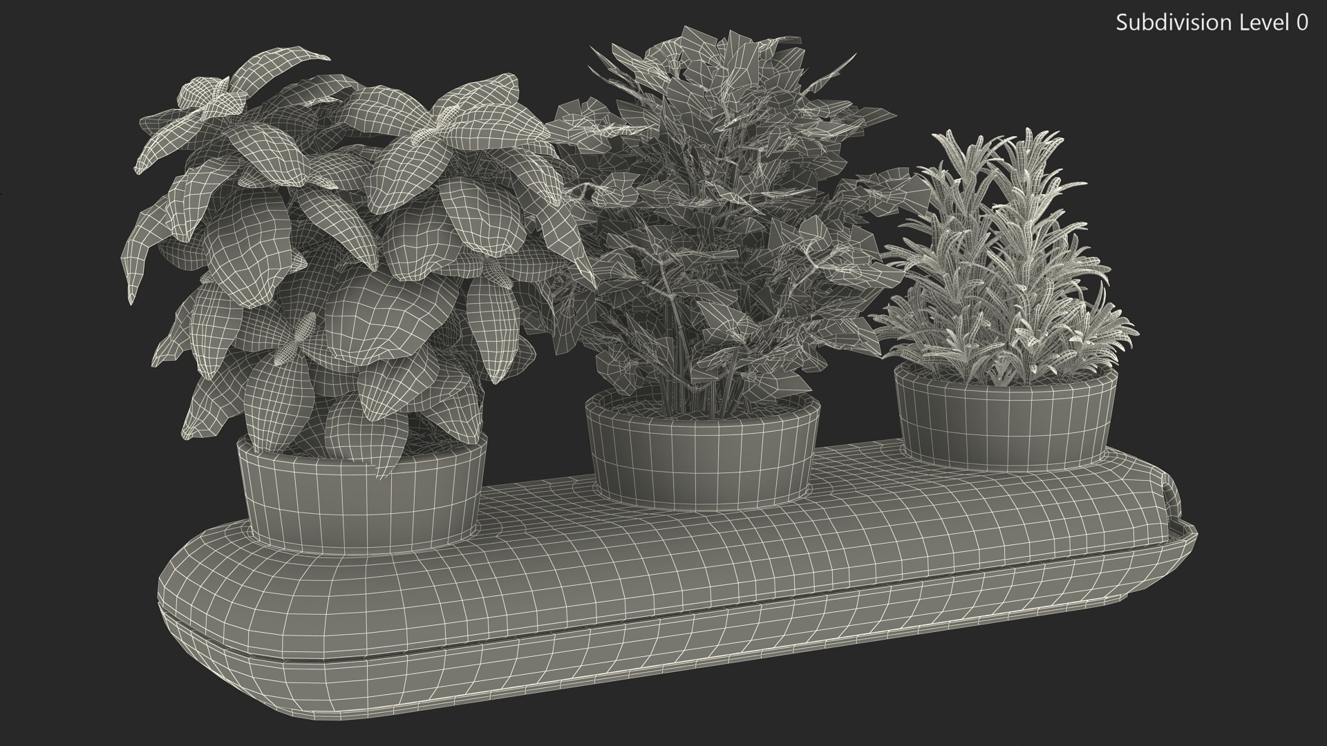 3D Trio Pot With Herbs Sagaform White Model - TurboSquid 2217924