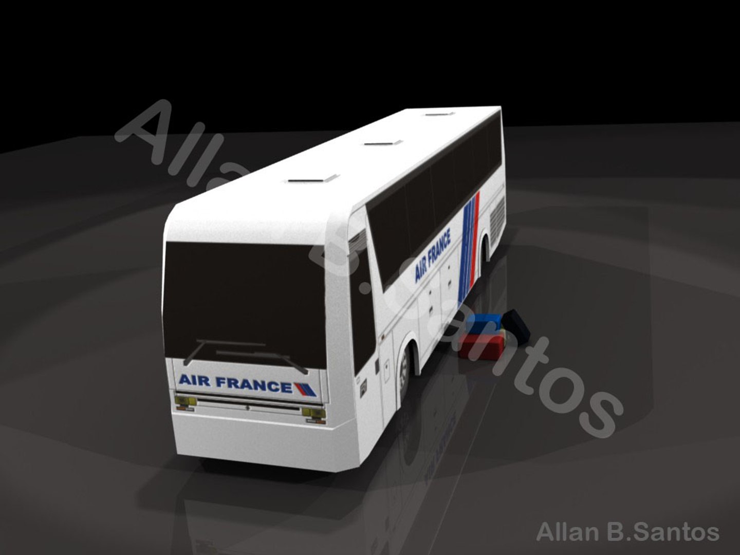 France Bus 3d Model