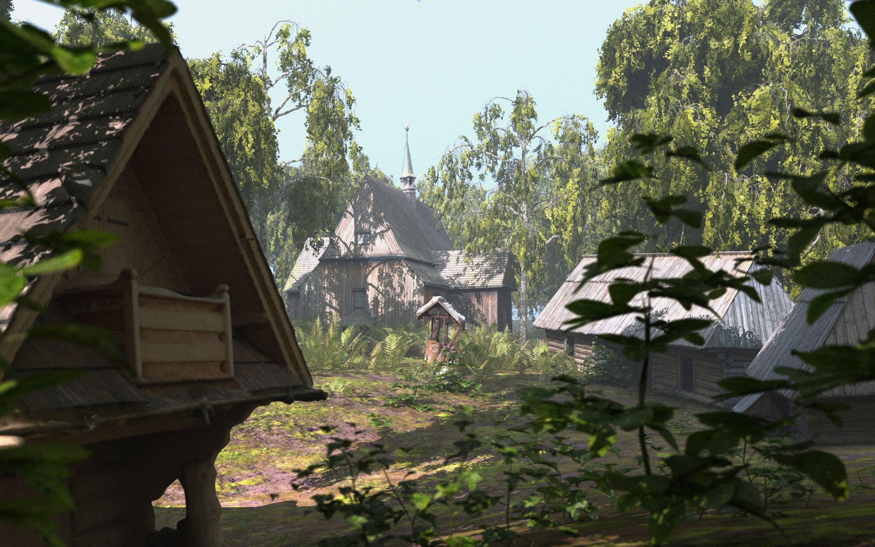 Medieval Forest Village Model - TurboSquid 1921191