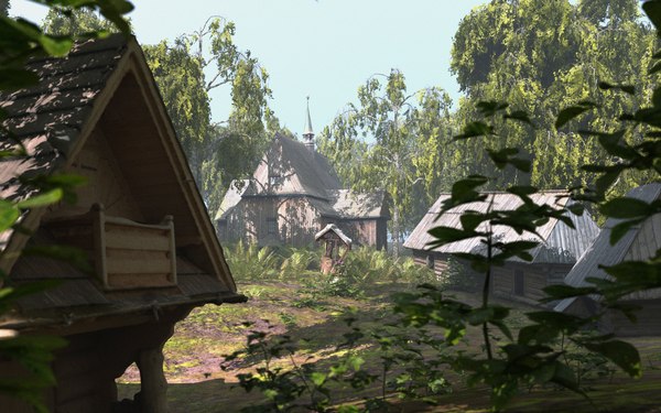 Medieval Forest Village model - TurboSquid 1921191