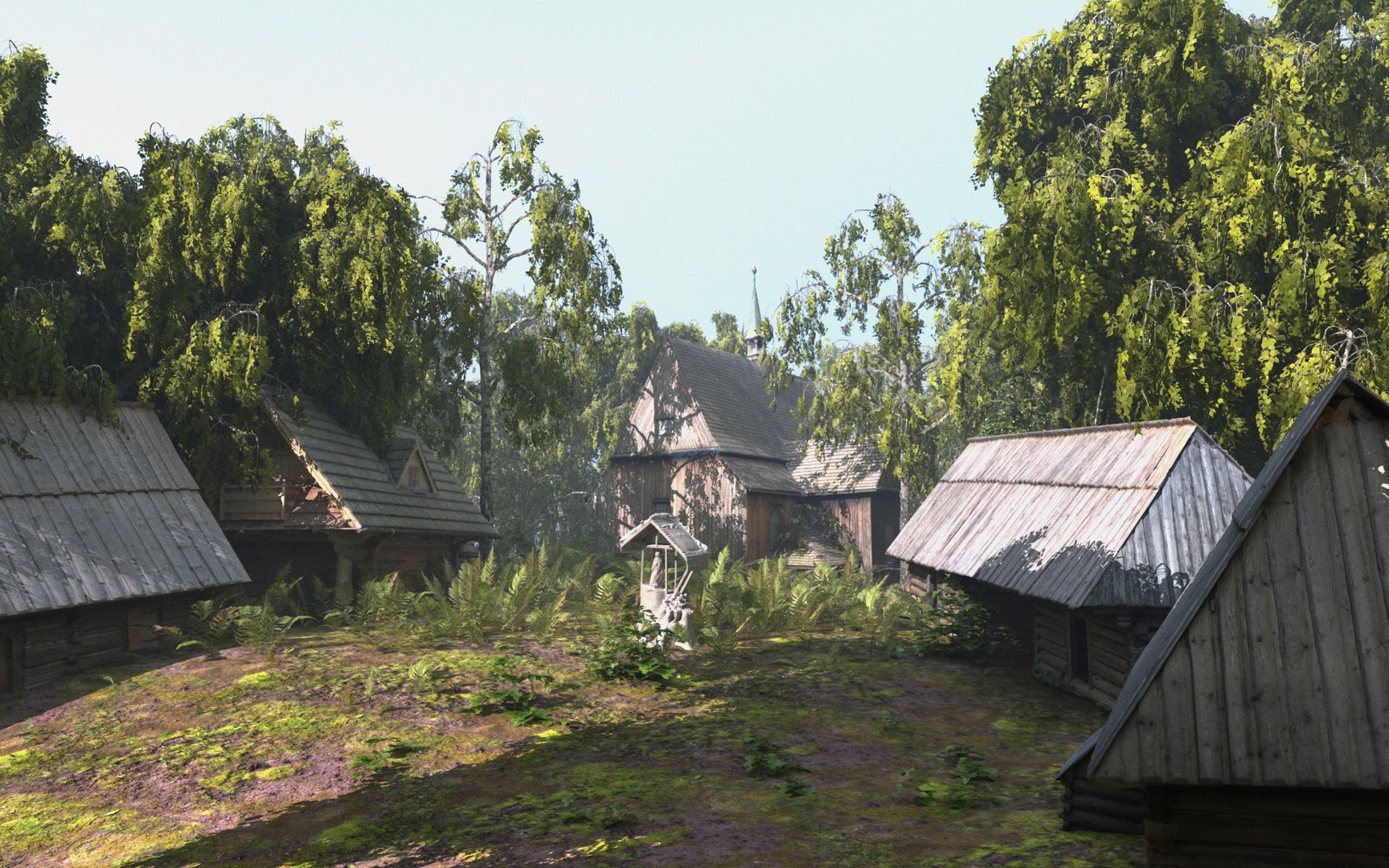 Medieval Forest Village Model - TurboSquid 1921191