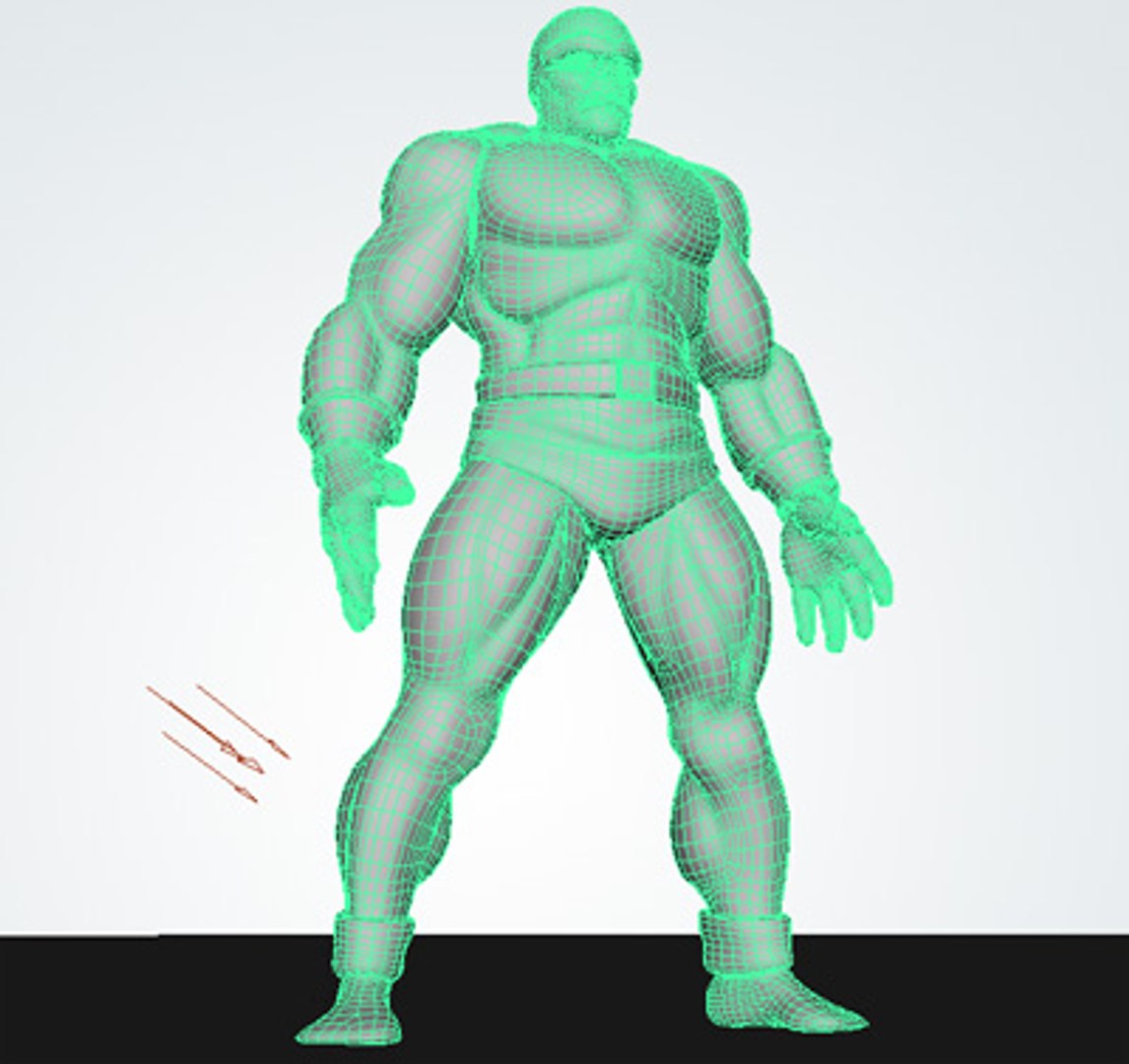 3d Wrestler Fighter Character