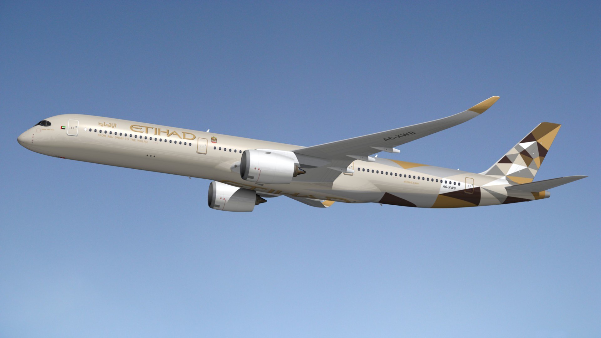 Airbus A351 Etihad Airways 3D - TurboSquid 1818262