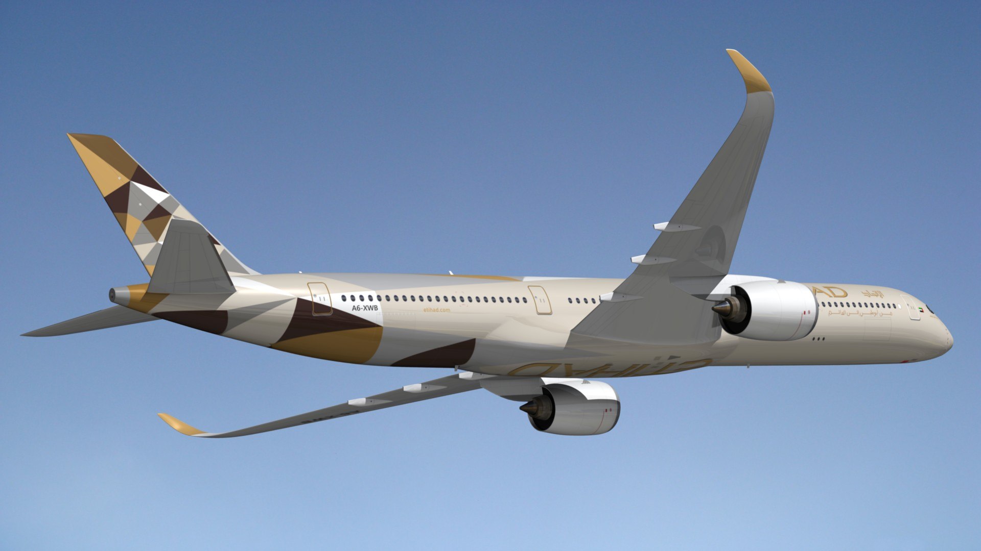 Airbus A351 Etihad Airways 3D - TurboSquid 1818262