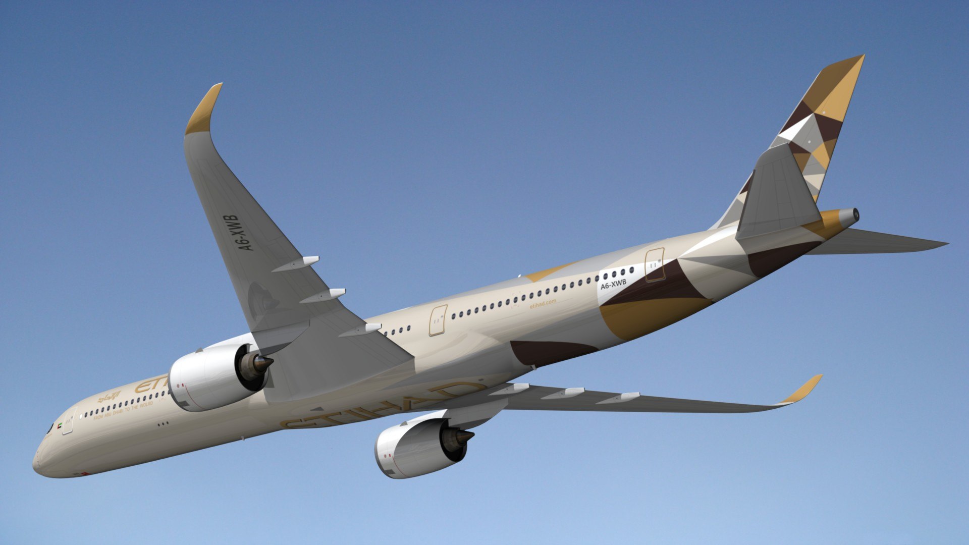 Airbus A351 Etihad Airways 3D - TurboSquid 1818262