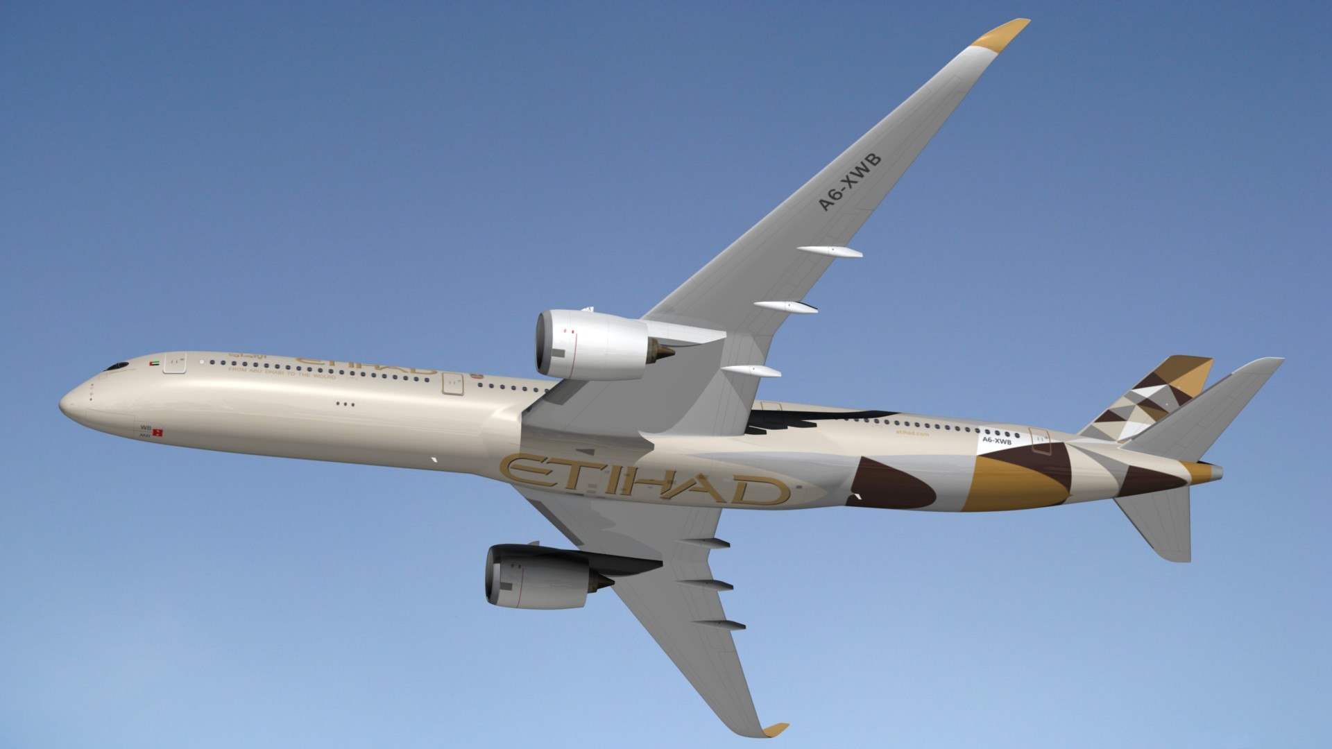 Airbus A351 Etihad Airways 3D - TurboSquid 1818262