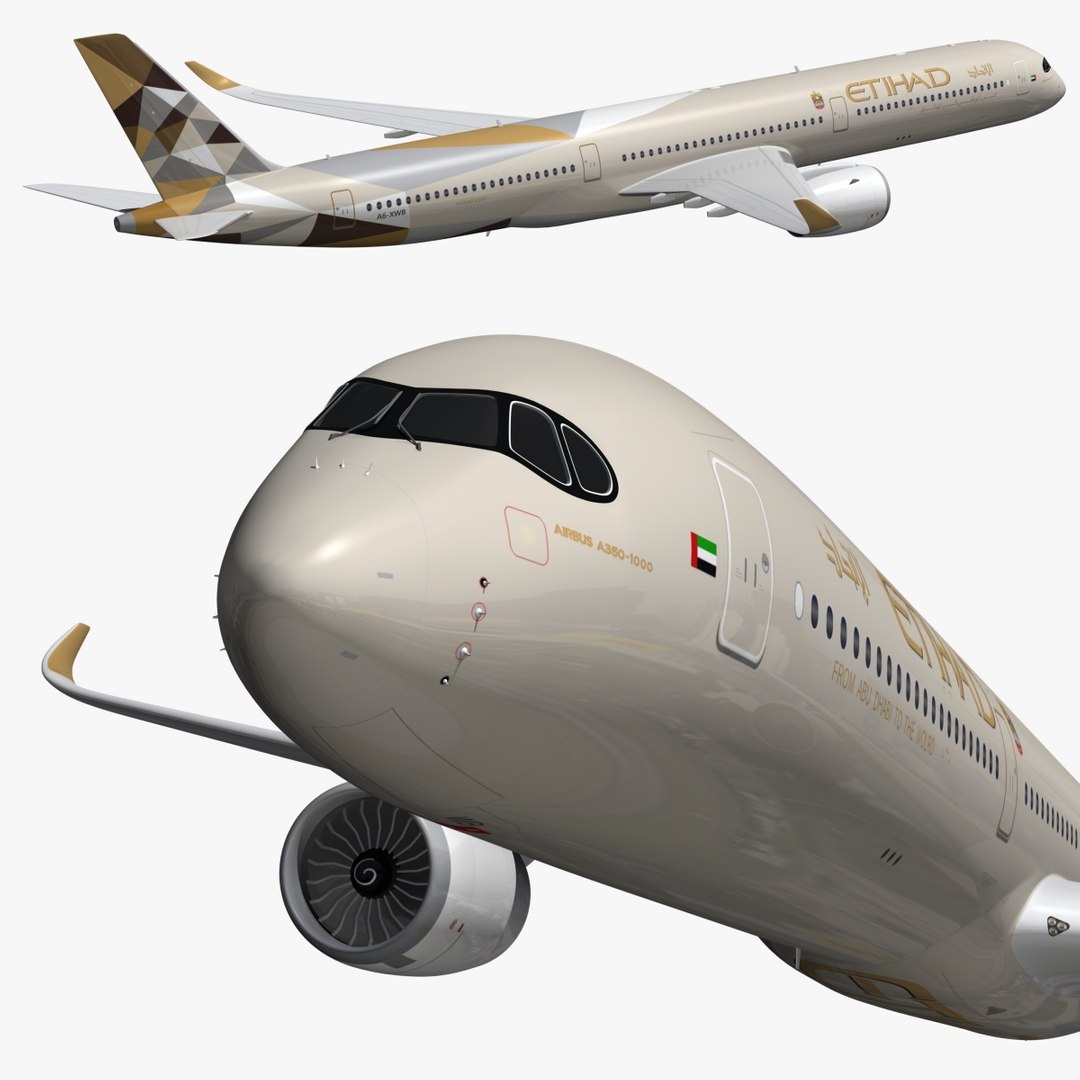 Airbus A351 Etihad Airways 3D - TurboSquid 1818262
