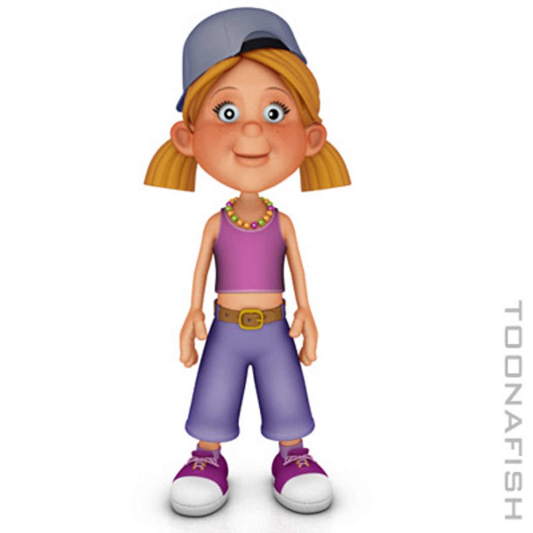 dxf girl cartoon