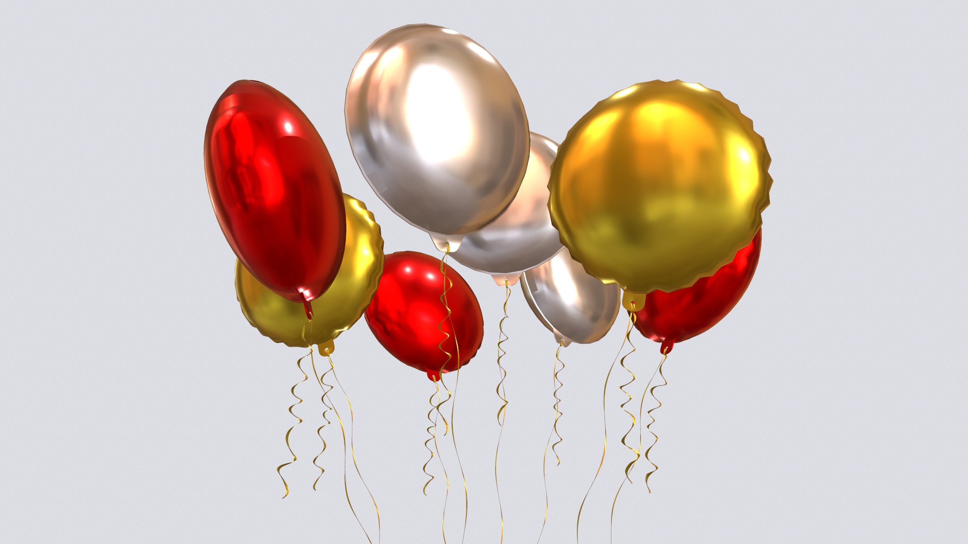 3D Helium Balloons - TurboSquid 2177884