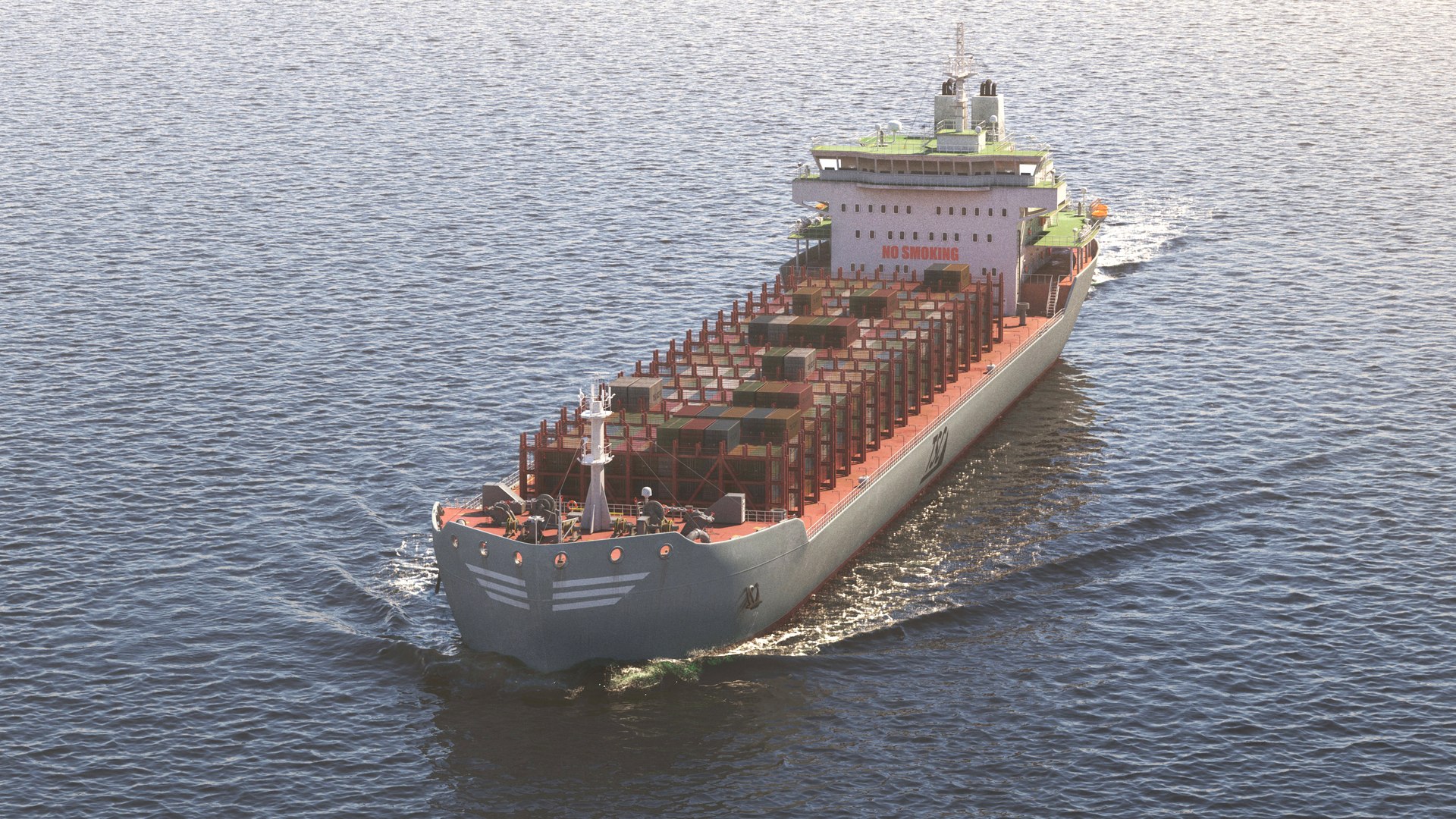 Container ship generic vessel model - TurboSquid 1508599