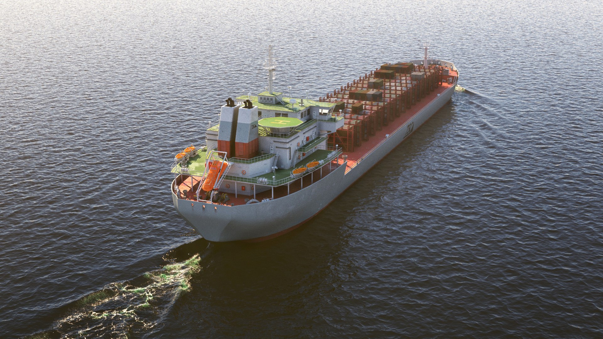 Container ship generic vessel model - TurboSquid 1508599