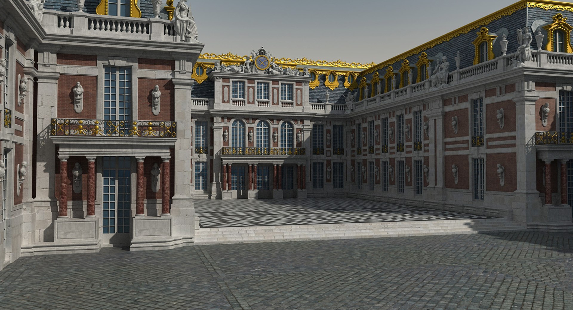 3D entrance versailles palace - TurboSquid 1253470