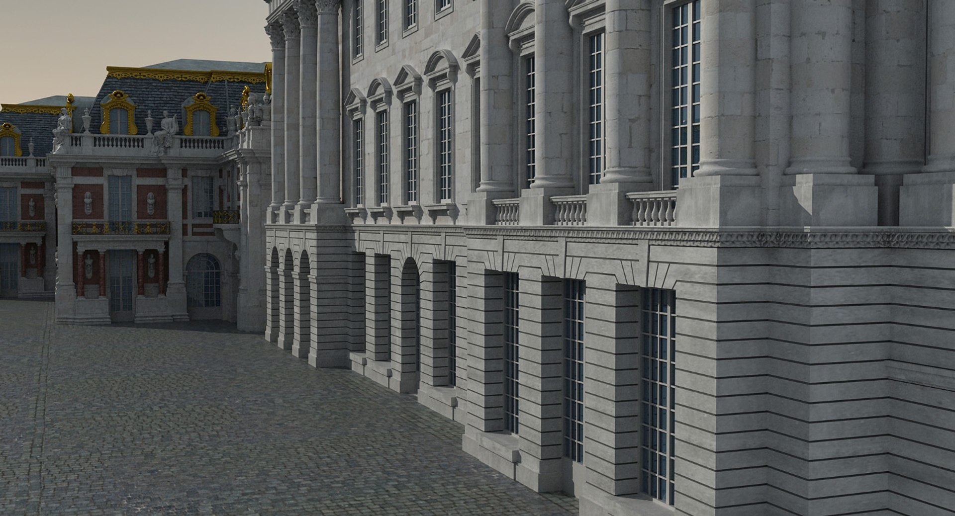 3D entrance versailles palace - TurboSquid 1253470
