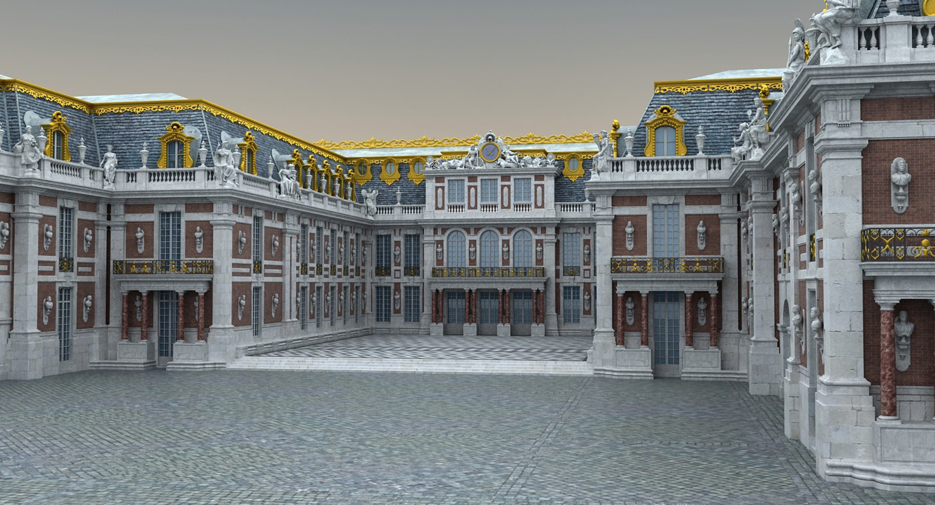 3D entrance versailles palace - TurboSquid 1253470