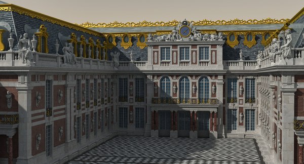3D entrance versailles palace - TurboSquid 1253470