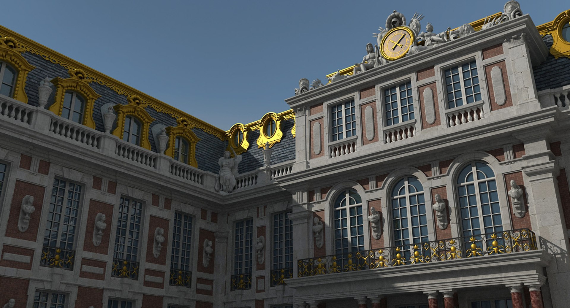 3D entrance versailles palace - TurboSquid 1253470