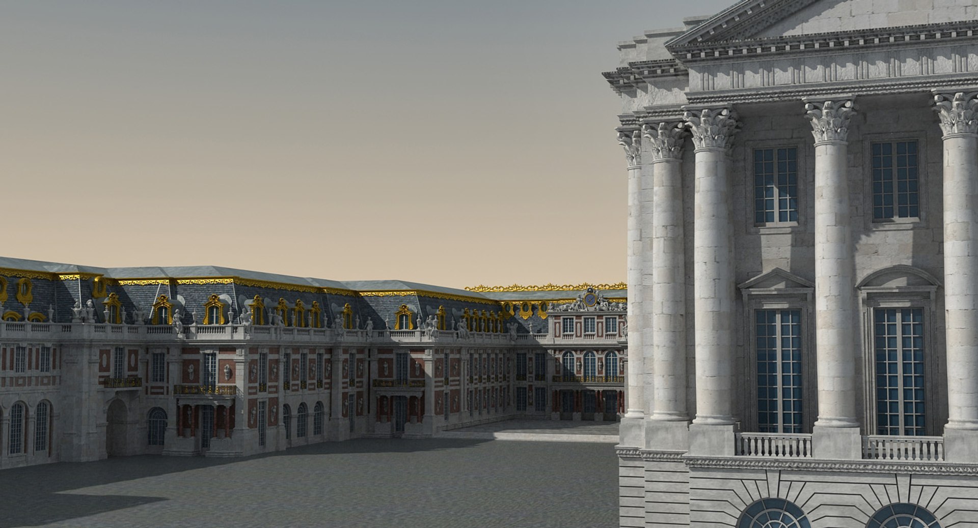 3D entrance versailles palace - TurboSquid 1253470