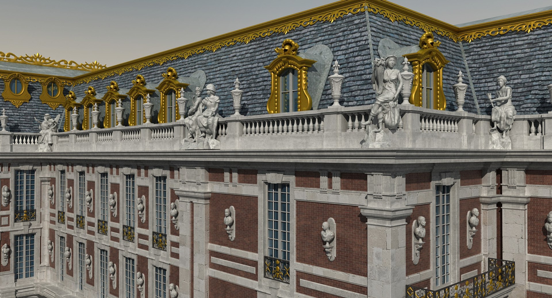 3D entrance versailles palace - TurboSquid 1253470