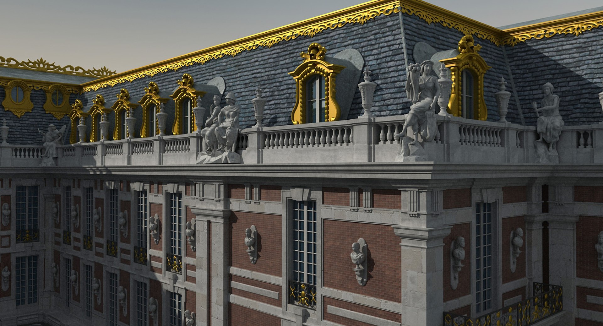 3D entrance versailles palace - TurboSquid 1253470
