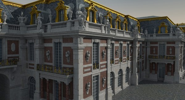 3D entrance versailles palace - TurboSquid 1253470
