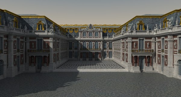 3D entrance versailles palace - TurboSquid 1253470