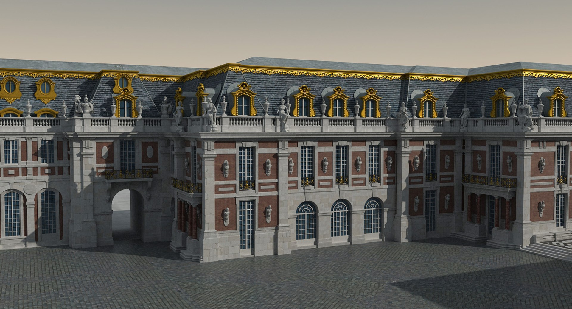 3D entrance versailles palace - TurboSquid 1253470