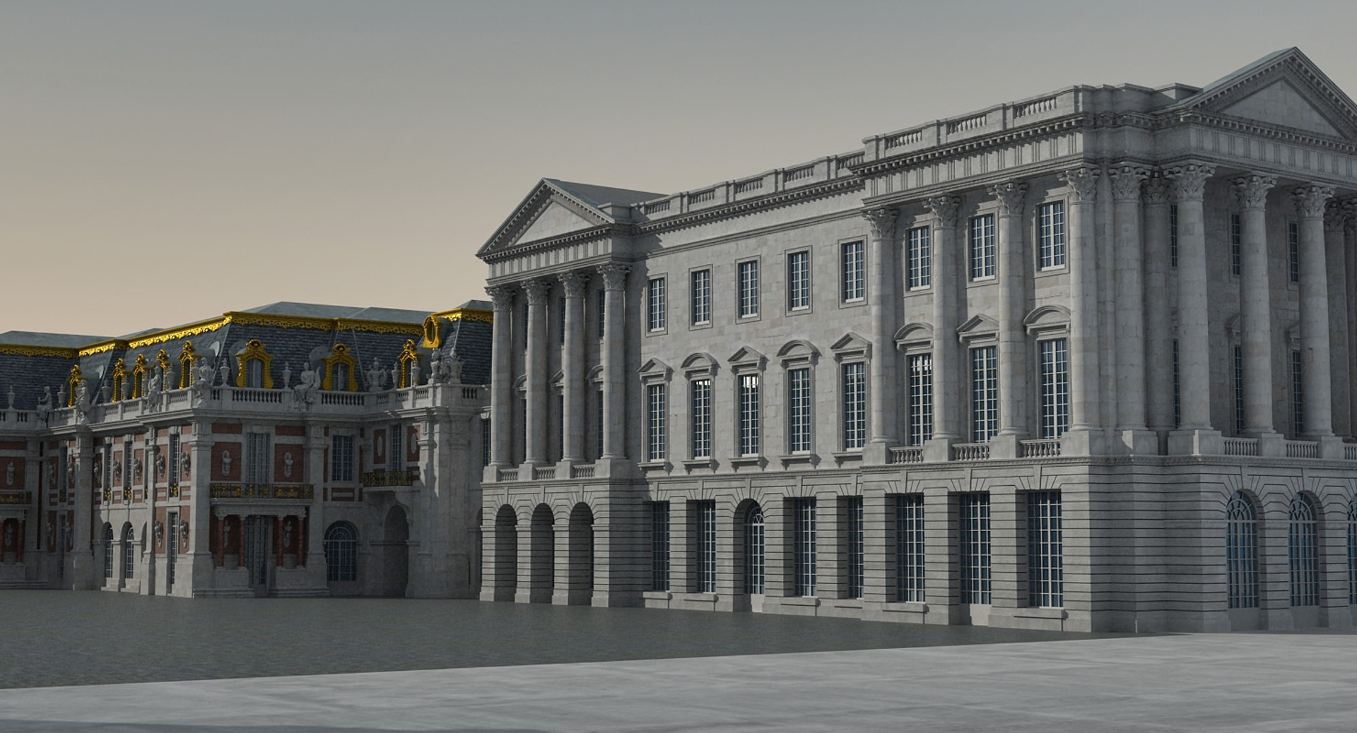 3D entrance versailles palace - TurboSquid 1253470