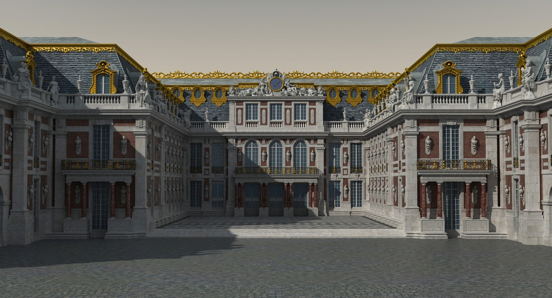 3D entrance versailles palace - TurboSquid 1253470