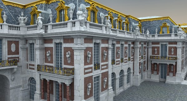 3D entrance versailles palace - TurboSquid 1253470