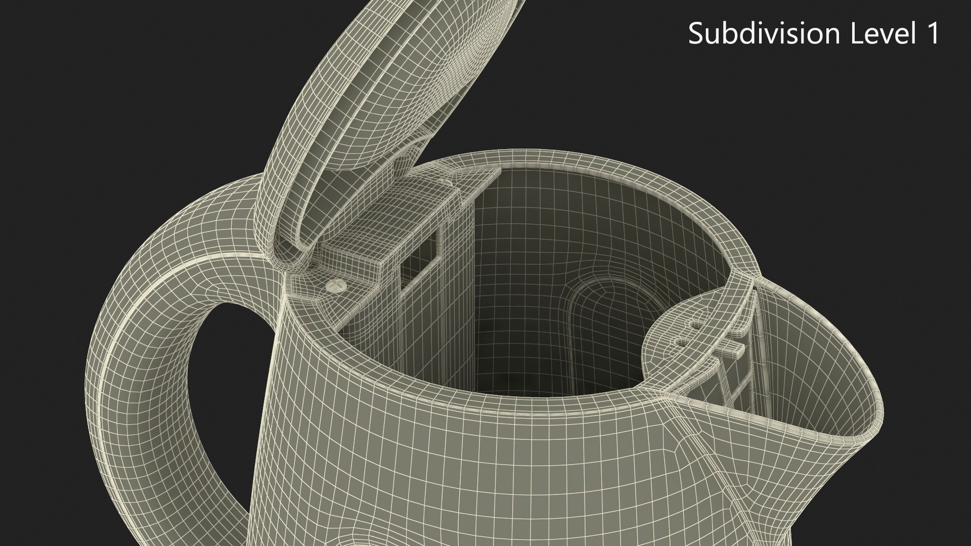 3D Model Electric Kettle With Water Open - TurboSquid 2296519