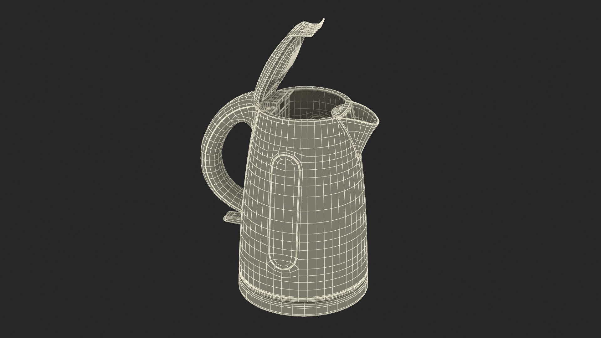 3D Model Electric Kettle With Water Open - TurboSquid 2296519