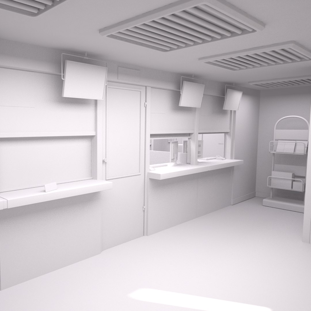 3D Small Post Office Scene - TurboSquid 1425084