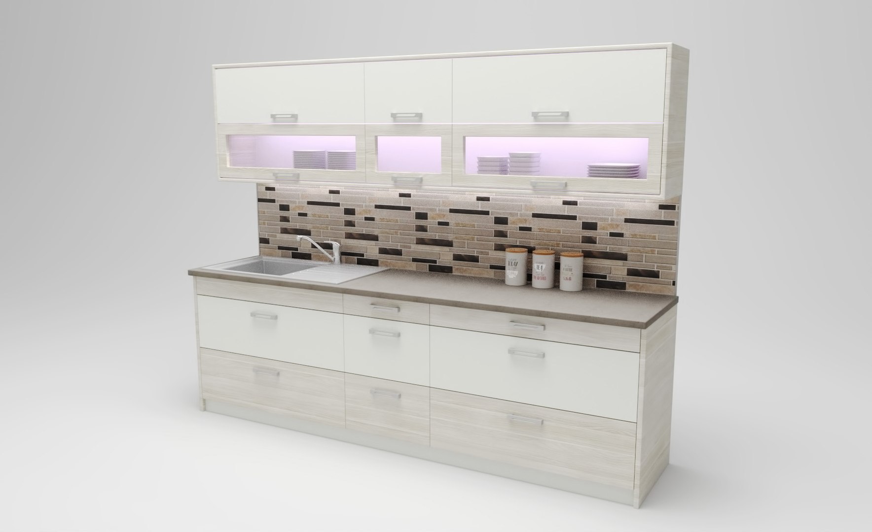 3d model of kitchen alexa - small