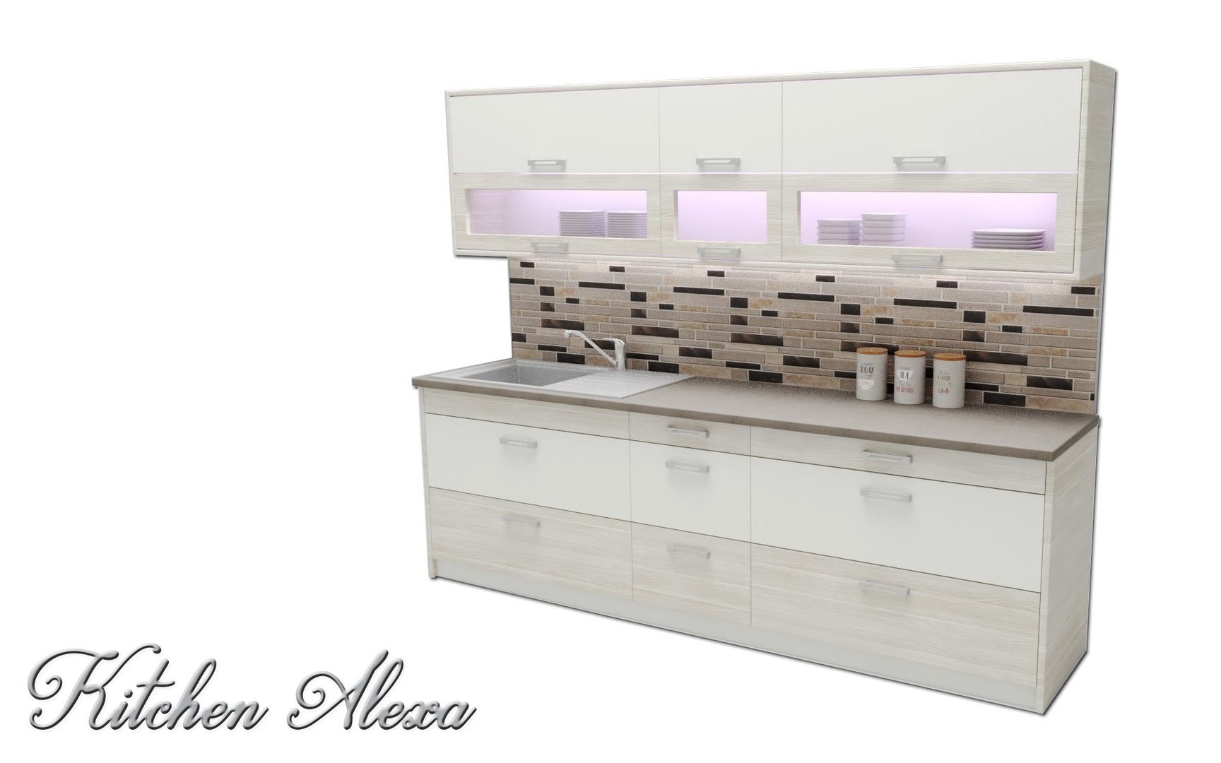 3d model of kitchen alexa - small