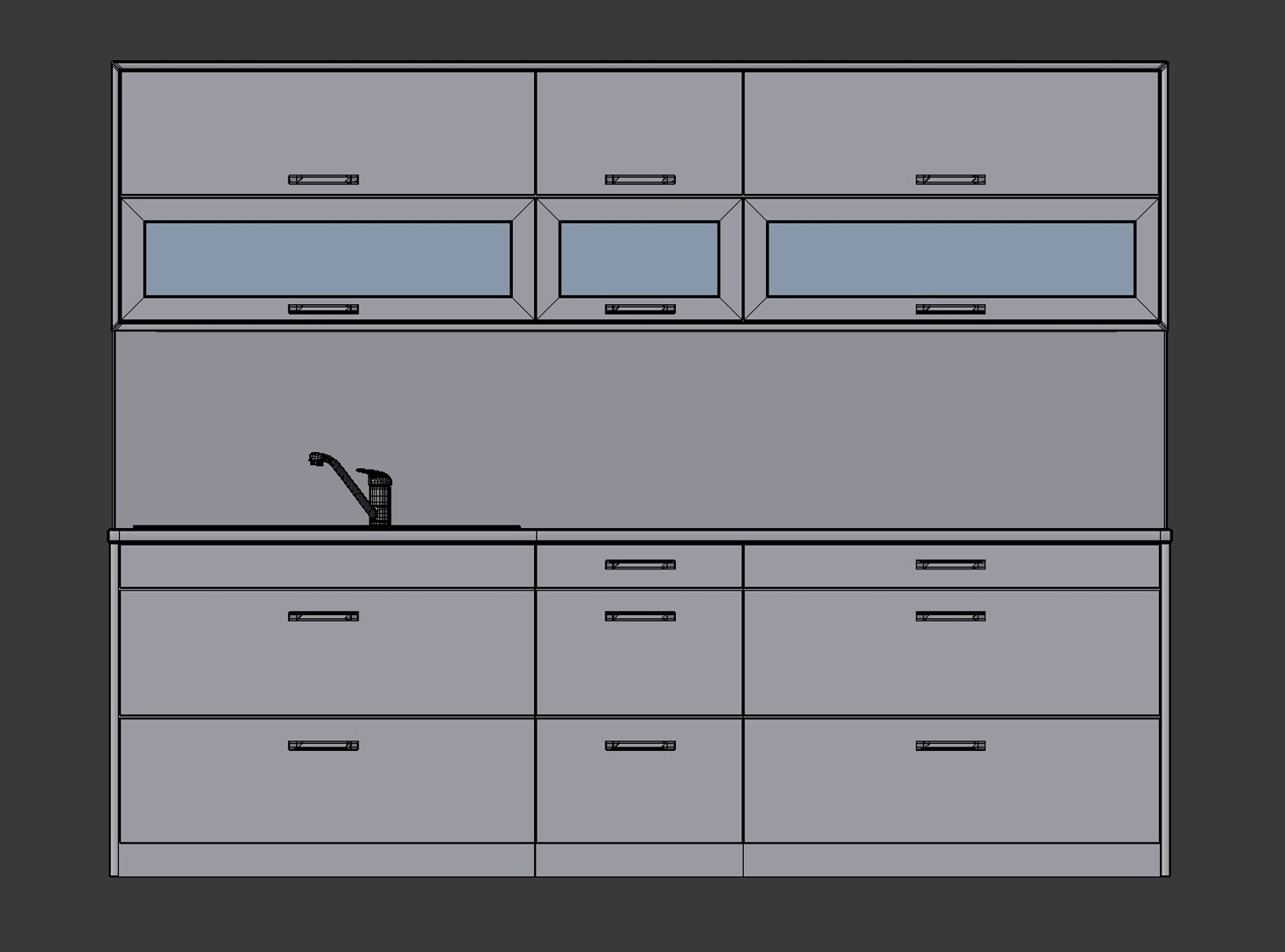 3d model of kitchen alexa - small