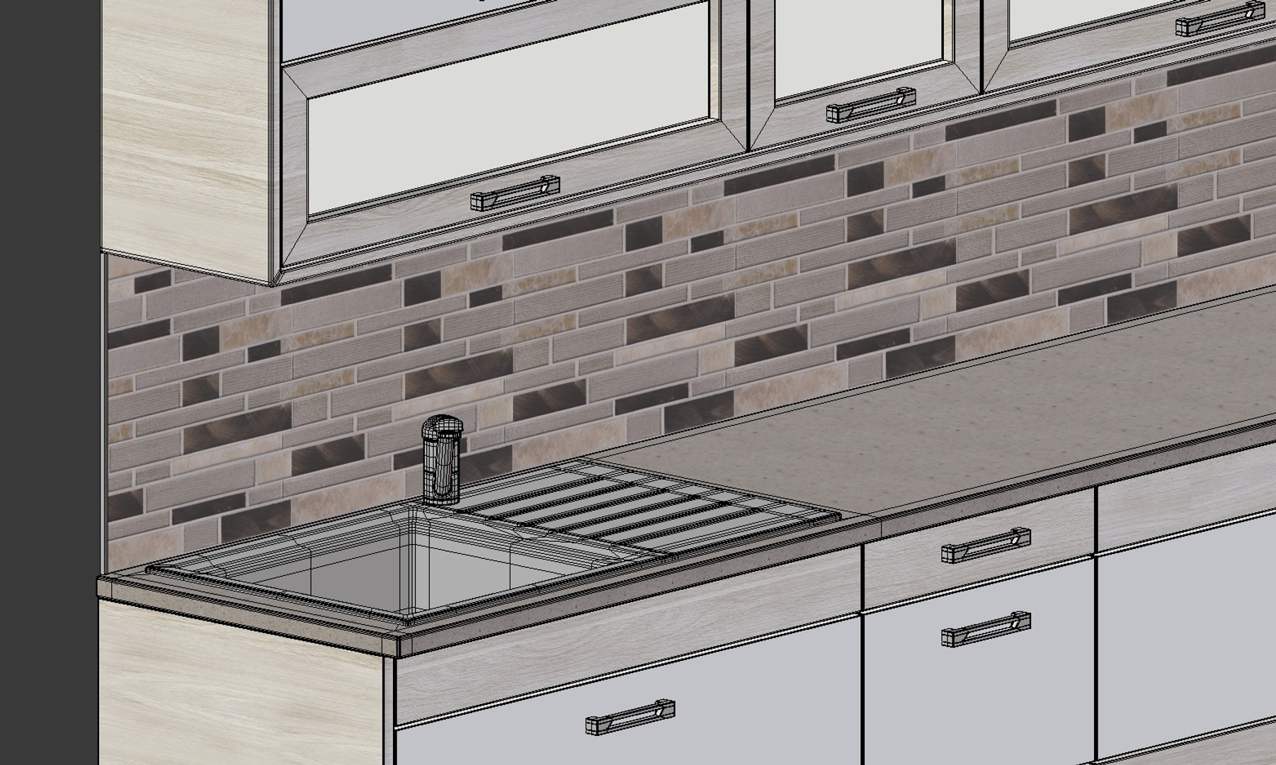 3d model of kitchen alexa - small