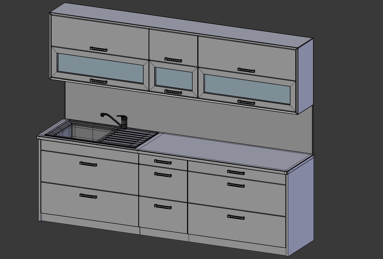 3d model of kitchen alexa - small