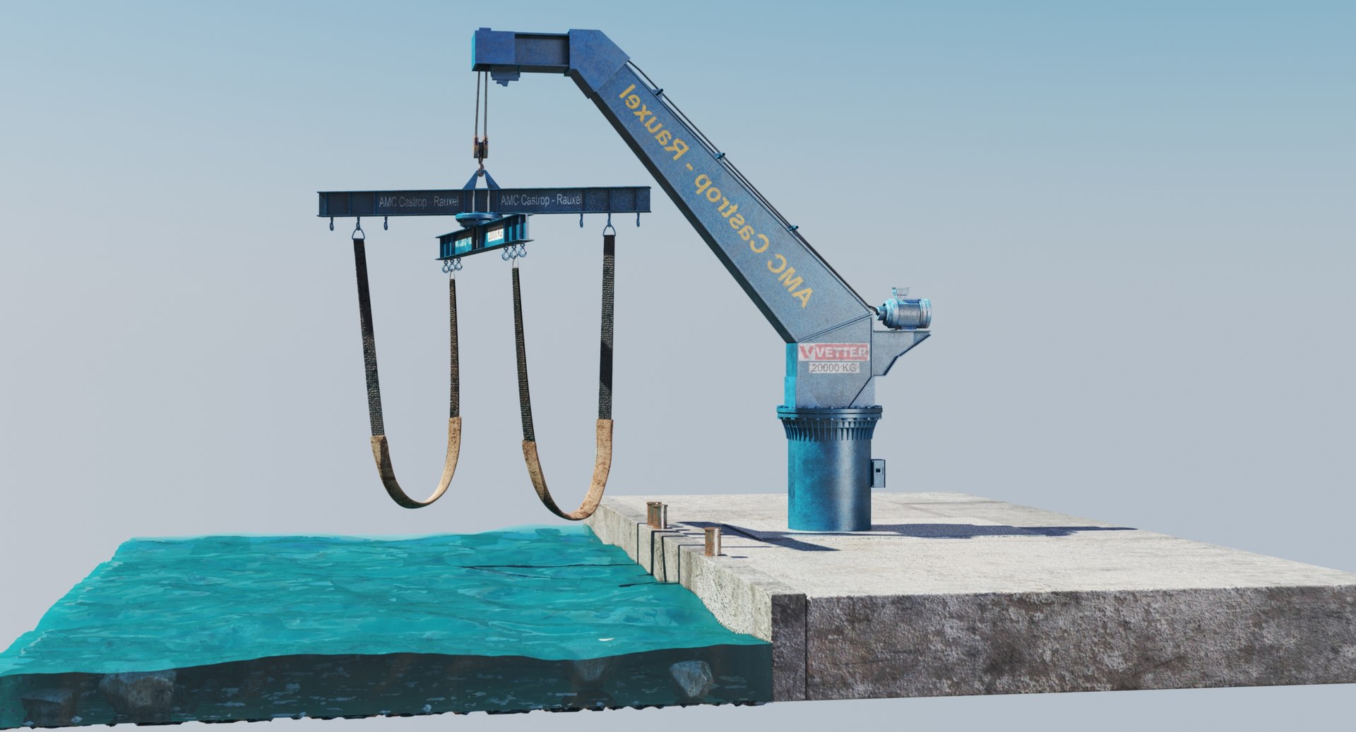 Boat Crane 3d Model